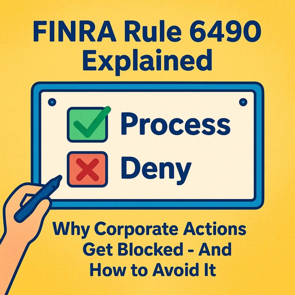 FINRA Rule 6490 — When and Why FINRA Refuses to Process Corporate ...